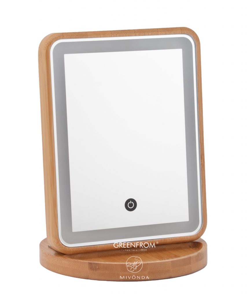 Buy Rectangle Bamboo LED Mirror New Design, Large Size